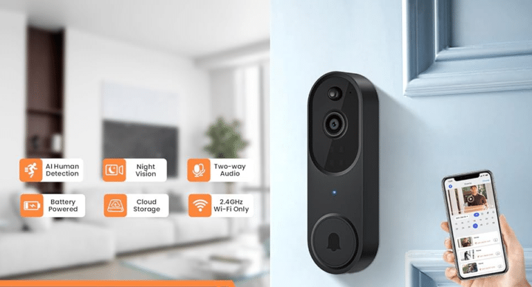 EKEN K50 Smart Video Doorbell 1080P Camera Wireless with Chime Ringer ...